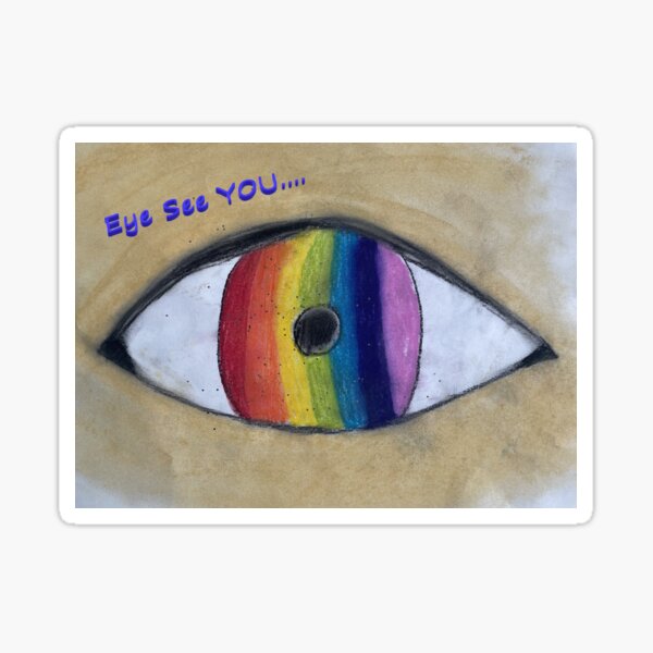 "Eye See You" Sticker for Sale by Cyborwhat | Redbubble