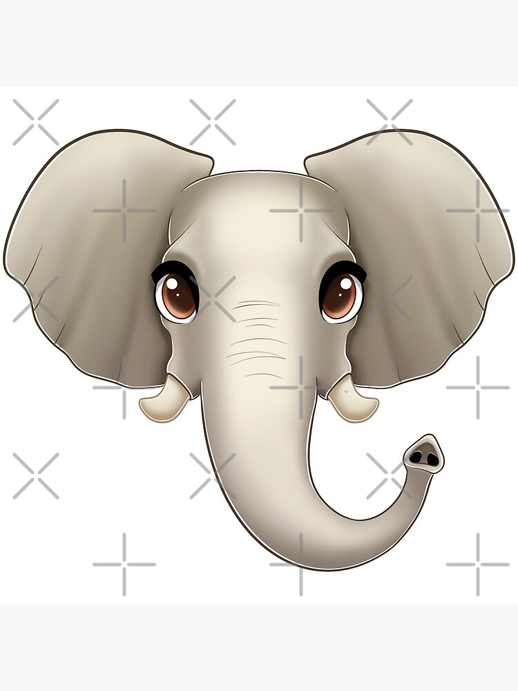 Big Elephant Cartoon Face