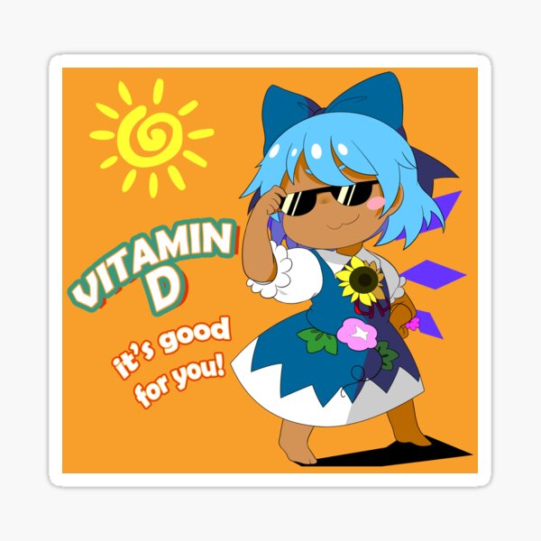 "Vitamin D Tanned Cirno" Sticker for Sale by TeinSogi | Redbubble