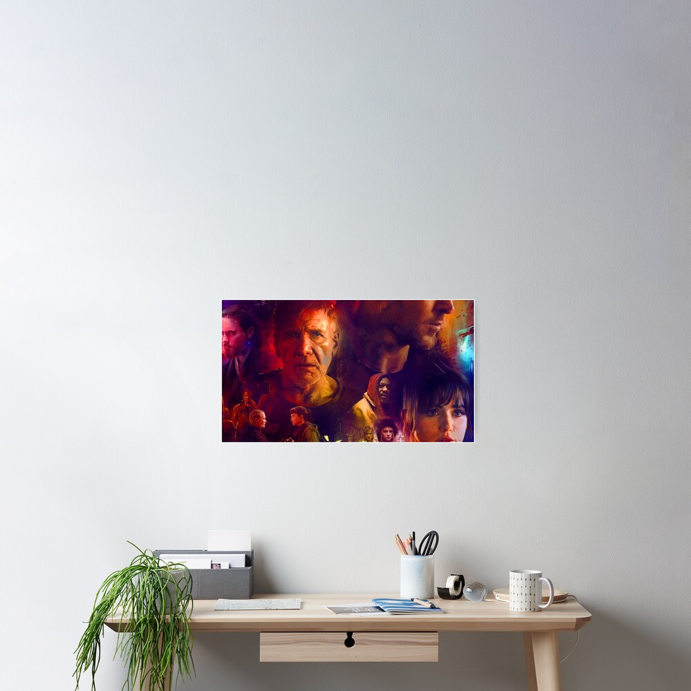 "BLADE RUNNER 2049 characters collage painting.psd" Poster for Sale by ...