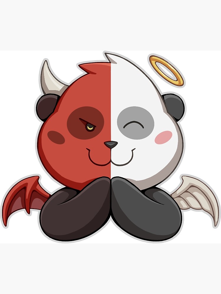 "Angel Devil Panda" Poster for Sale by LorgePanda | Redbubble