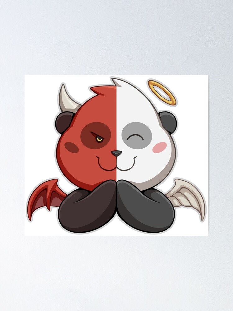 "Angel Devil Panda" Poster for Sale by LorgePanda | Redbubble