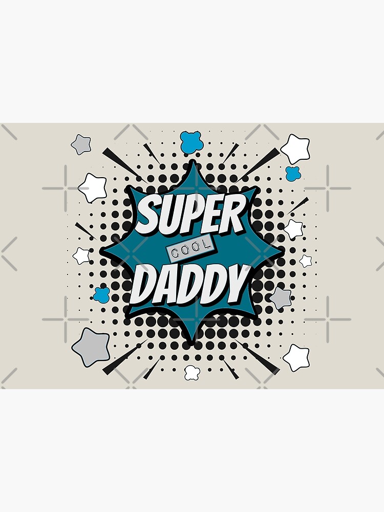Póster «Estilo cómic azul petróleo Super Cool Daddy, gran diseño para ...