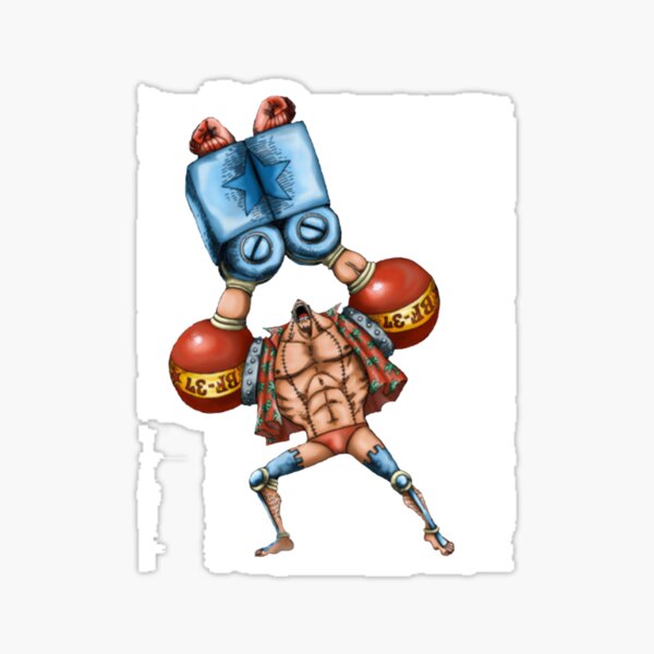 "Franky one piece" Sticker for Sale by DarionSmitham | Redbubble