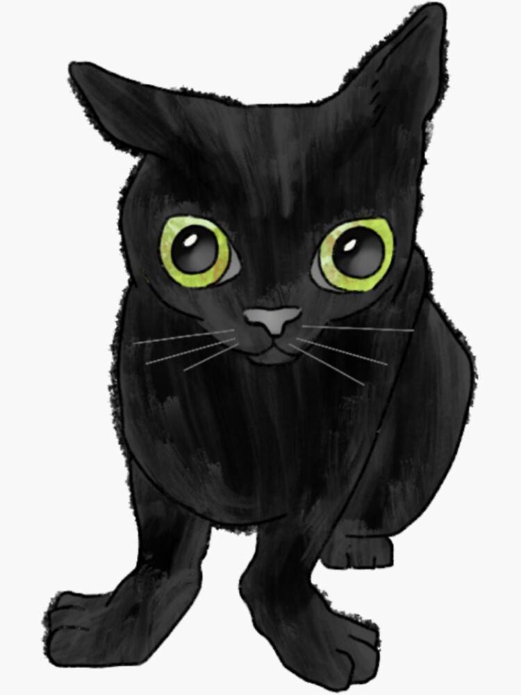 "jinx the cat" Sticker by Spaceshards | Redbubble