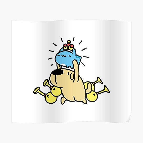 "Funny cat and dog, Bugcat Capoo king" Poster for Sale by Mochi-Animals ...