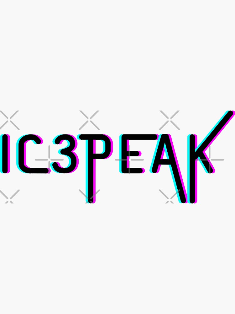 "Ic3peak" Sticker by Pixelish | Redbubble