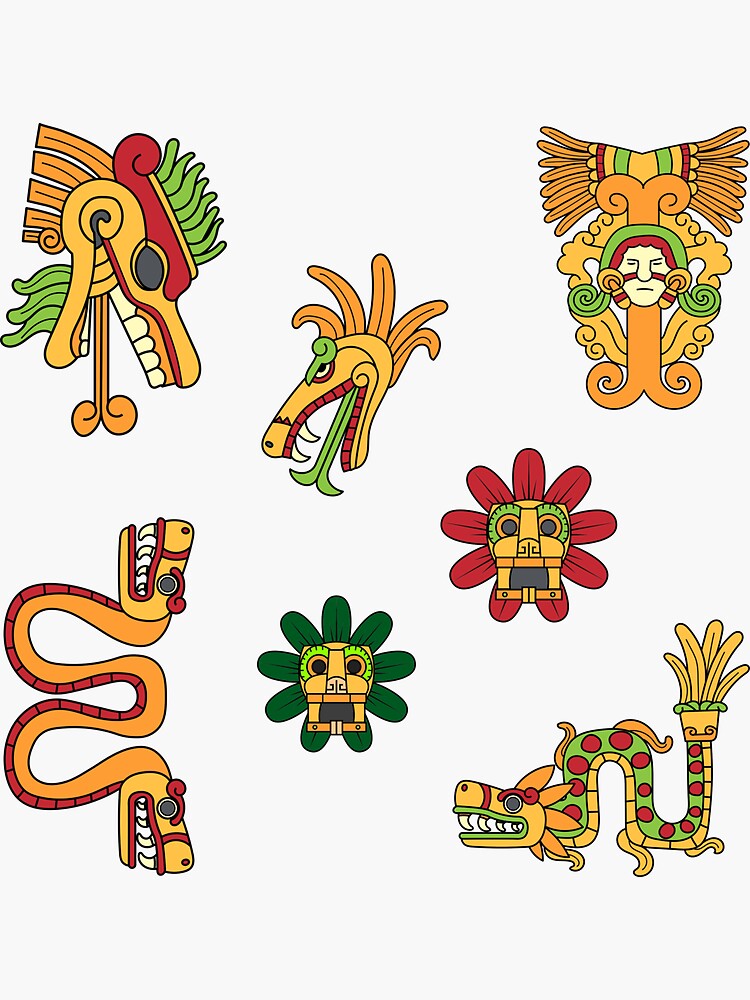 "Aztec Symbol Sticker Sheet 2" Sticker for Sale by EsotericExposal ...