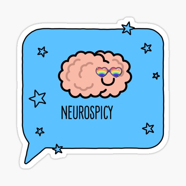 "Neurospicy Brain" Sticker for Sale by GuruGarbarge | Redbubble