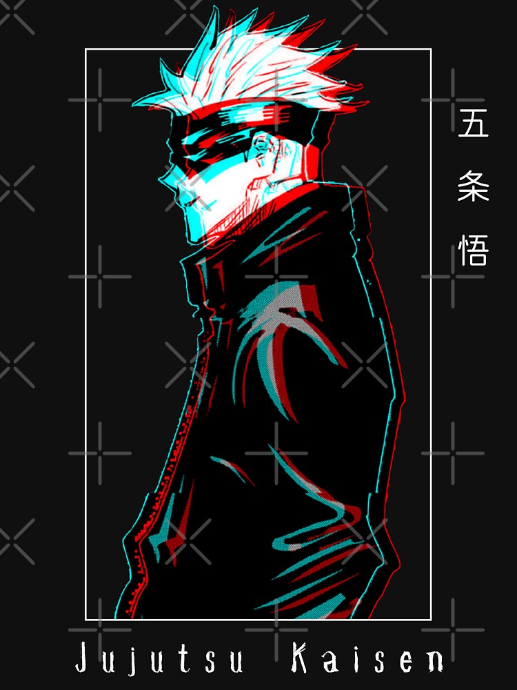 "Satoru Gojo Blue and Red - Jujutsu Kaisen -" T-shirt by Lutzz | Redbubble