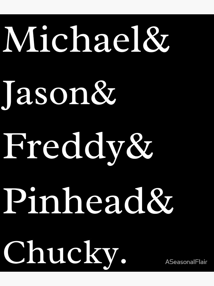 "80's Horror Icons" Poster for Sale by ASeasonalFlair | Redbubble