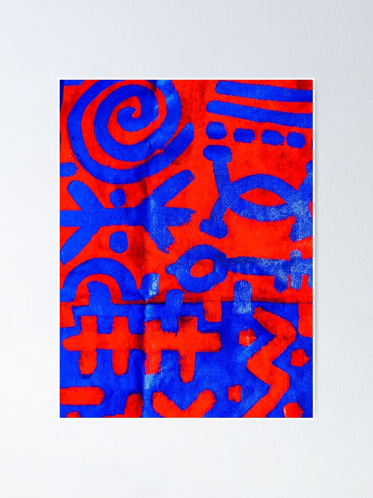 "Orange and Blue Wearable art" Poster for Sale by ArtofAlabi | Redbubble
