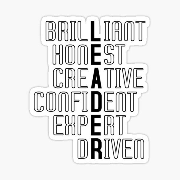 "Leader traits" Sticker for Sale by MagicThreads | Redbubble