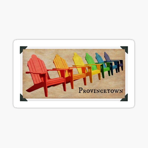 "Provincetown - Rainbow Chairs" Sticker for Sale by WigOutlet | Redbubble