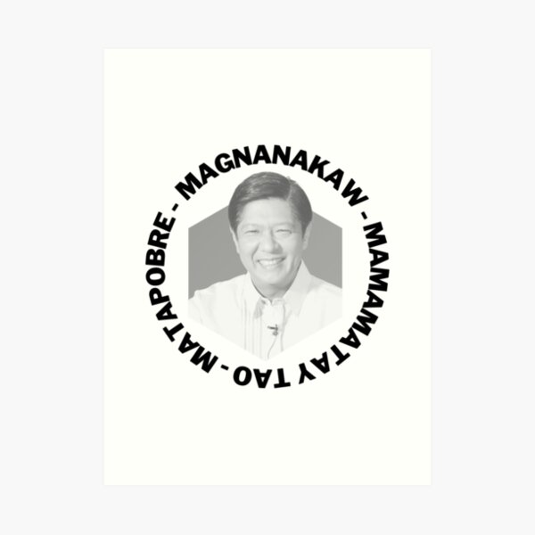 "Ferdinand Bongbong Marcos Junior Jr BBM" Art Print for Sale by MomFina ...