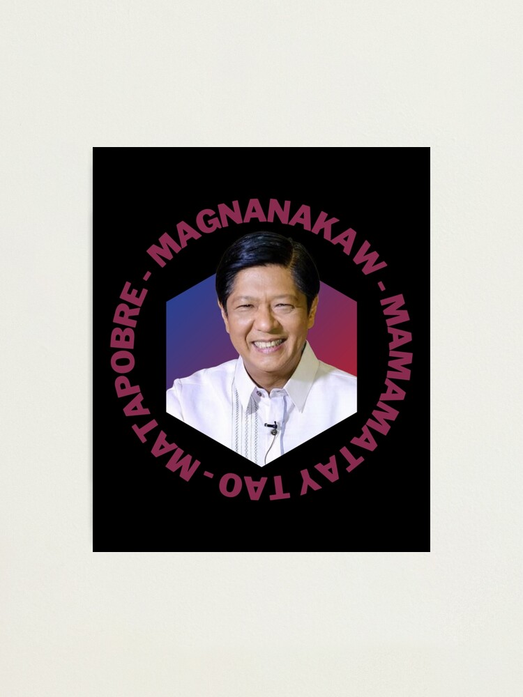 "Ferdinand Bongbong Marcos Junior Jr BBM" Photographic Print for Sale ...