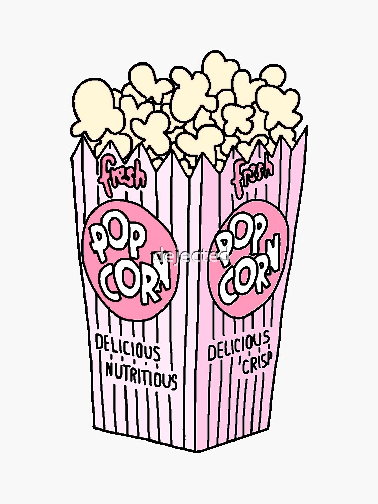 "Popcorn" Sticker for Sale by dejected | Redbubble