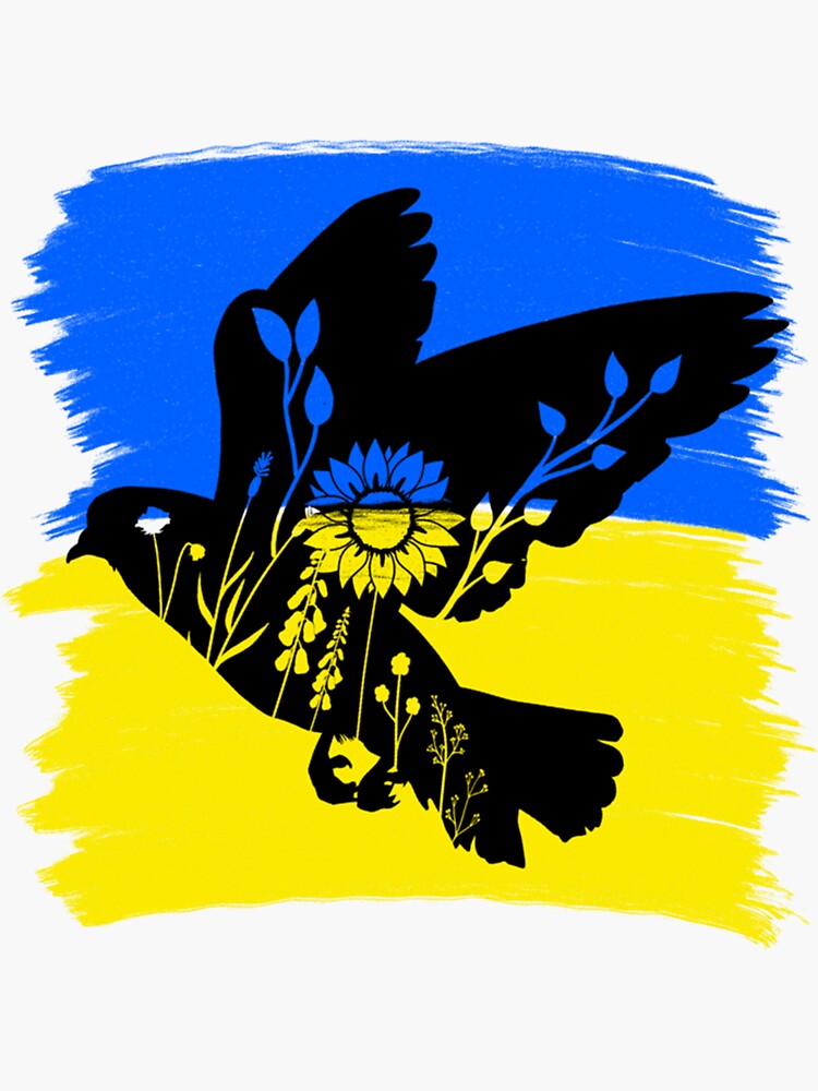 "Ukrainian Peace Birds, Birds of Peace, Ukraine Peace " Sticker by ...