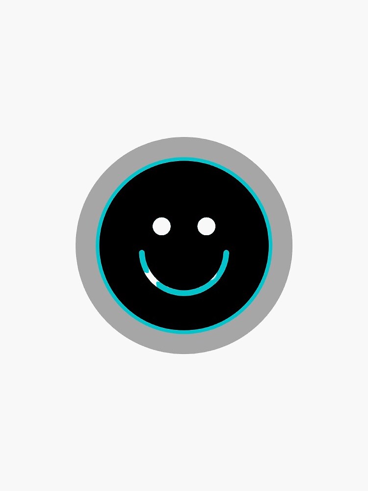 "Black Smiley Face" Sticker for Sale by O-E-I-L | Redbubble