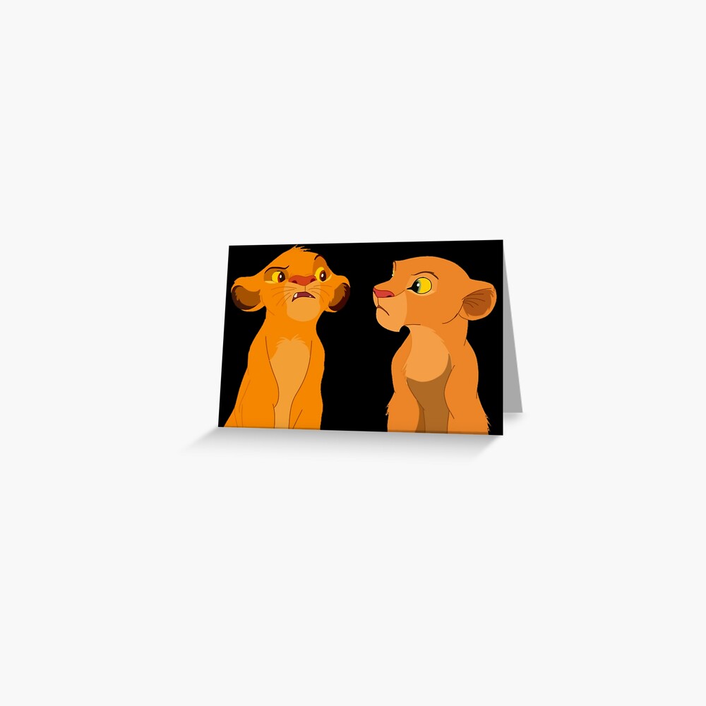 "Simba And Nala Lion King" Greeting Card for Sale by PreGAty | Redbubble