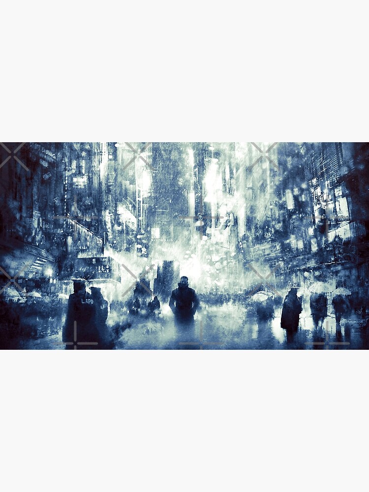 "BLADE RUNNER 2049 dystopic city rain cyberpunk painting" Poster for ...