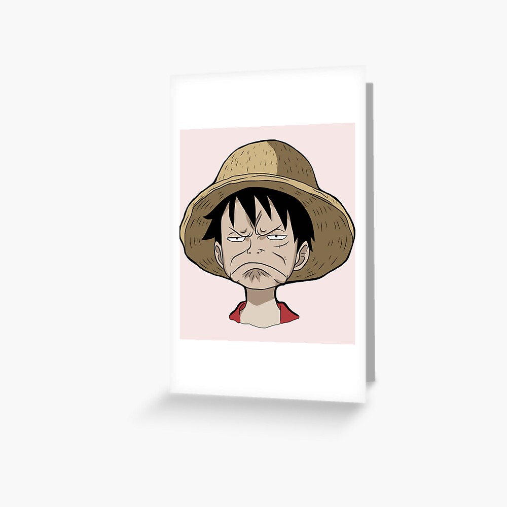 "Gum Gum Airhead - Funny Luffy" Greeting Card by Kurtfsdottir | Redbubble