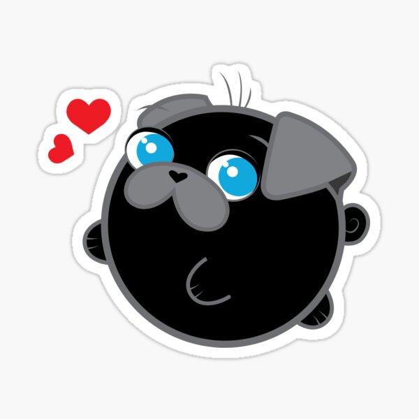 "Poopy the Pug Puppy" Sticker for Sale by poopy-and-doopy | Redbubble