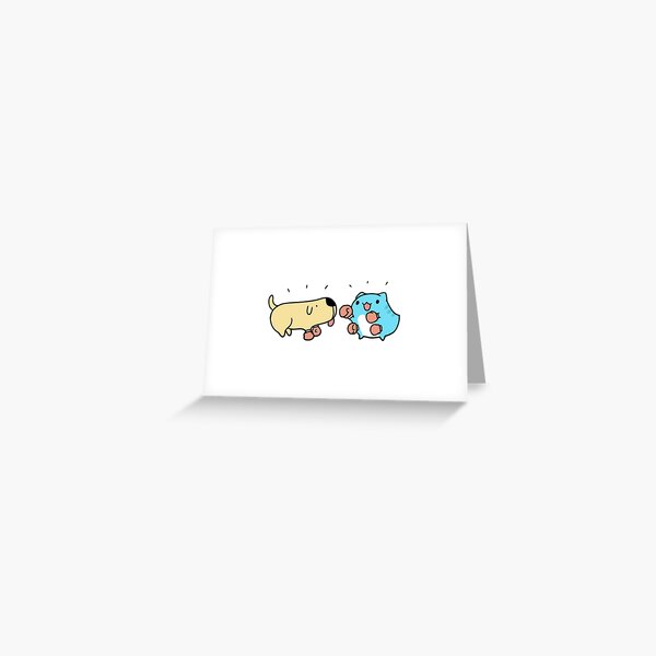 "Funny dog and cat, bugcat capoo" Greeting Card for Sale by Mochi ...