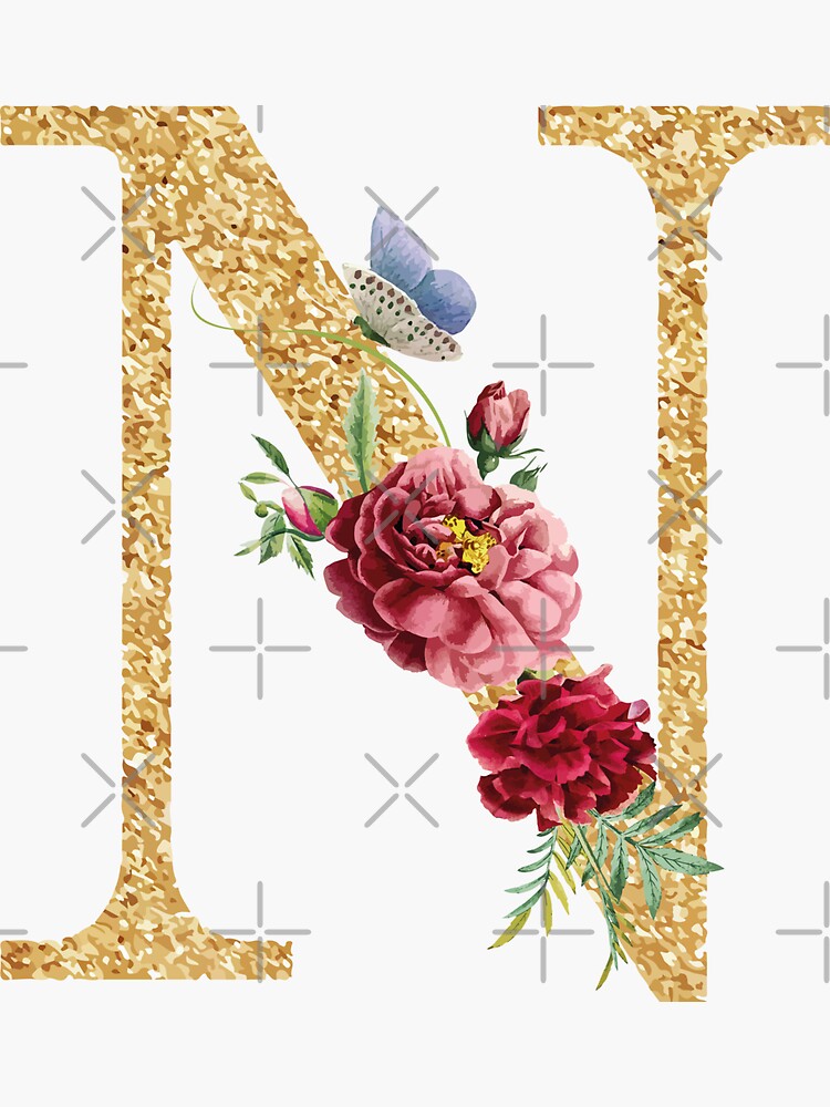 "N character alphabet ABC,XYZ letters" Sticker for Sale by TokaDesignss ...