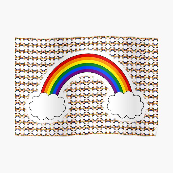 "Pride Flag Rainbow - LGBTQ (rectangle)" Poster for Sale by meecreates ...