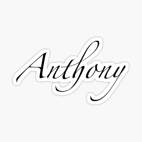 "Anthony" Sticker for Sale by HUSEYINYILDIZ | Redbubble