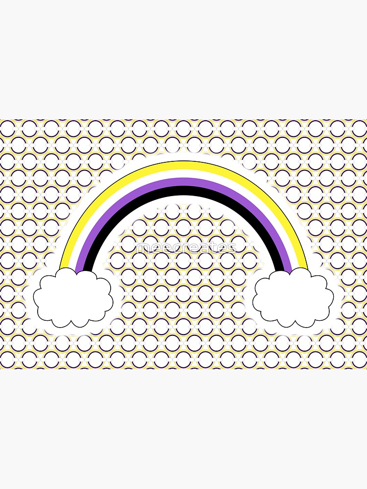 "Pride Flag Rainbow - Non-Binary (rectangle)" Sticker for Sale by ...