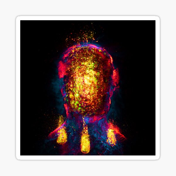 "Golden mask" Sticker for Sale by Vlaki | Redbubble