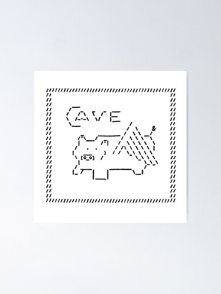 "Ascii Cave Art" Poster by cavepig | Redbubble