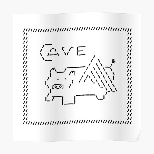 "Ascii Cave Art" Poster by cavepig | Redbubble
