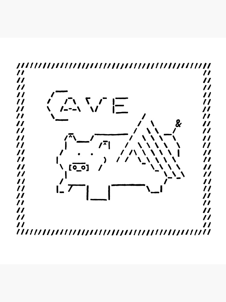 "Ascii Cave Art" Sticker for Sale by cavepig | Redbubble