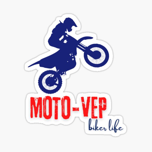 "MOTO-VEP the biker life " Sticker by Odaaa-Dis | Redbubble