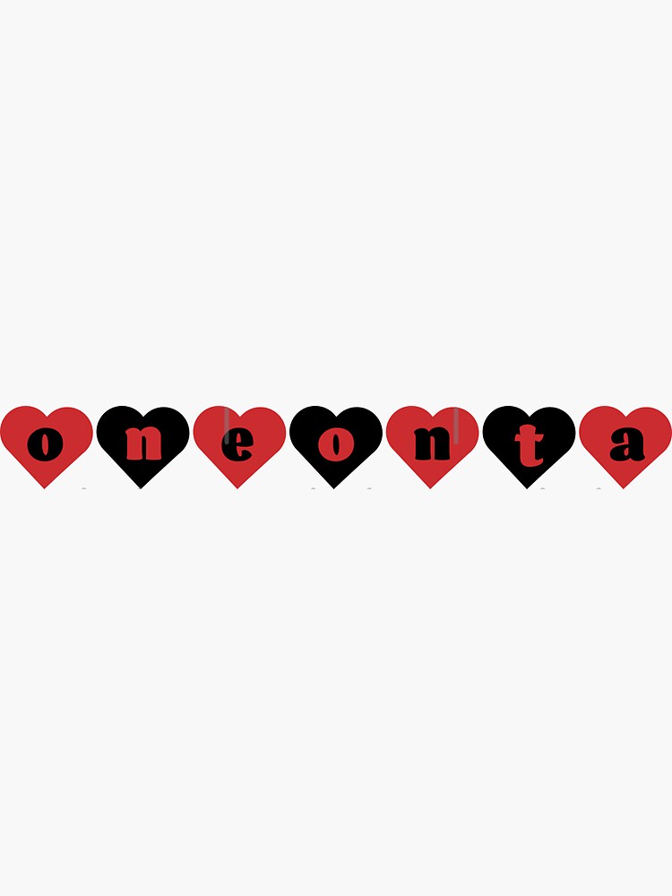 "College at Oneonta Hearts - SUNY" Sticker by AlexDara | Redbubble