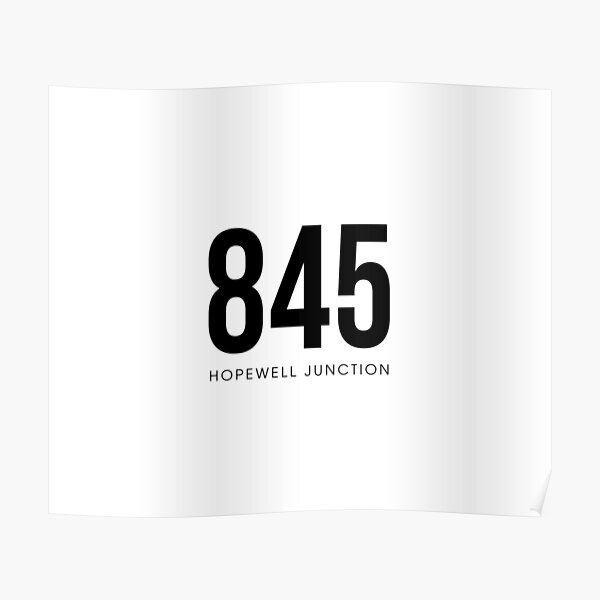 "Hopewell Junction, NY - 845 Area Code" Poster by CartoCreative | Redbubble