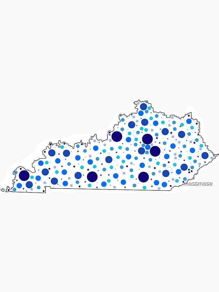 "Blue Kentucky State Map" Sticker for Sale by massmase | Redbubble