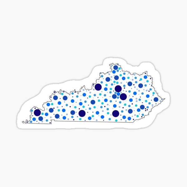 "Blue Kentucky State Map" Sticker for Sale by massmase | Redbubble