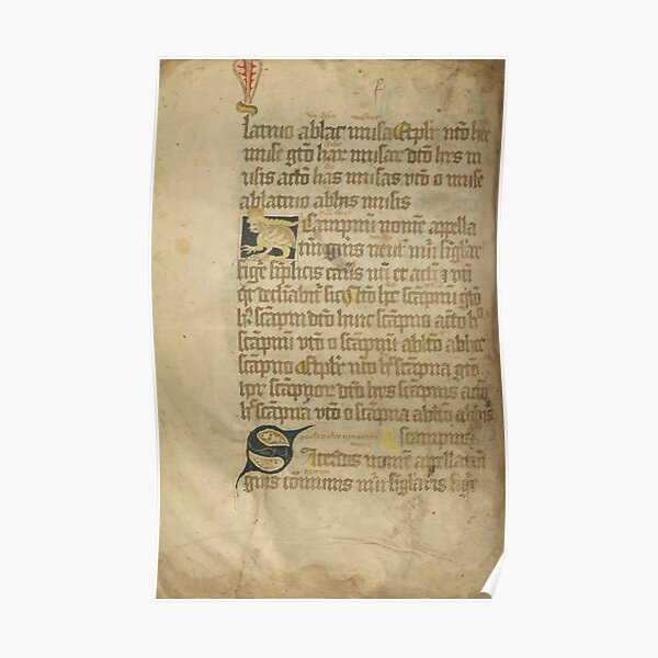 "Medieval Manuscript - Grammar Old Book - Ars grammatica, ca 1300-1401 ...