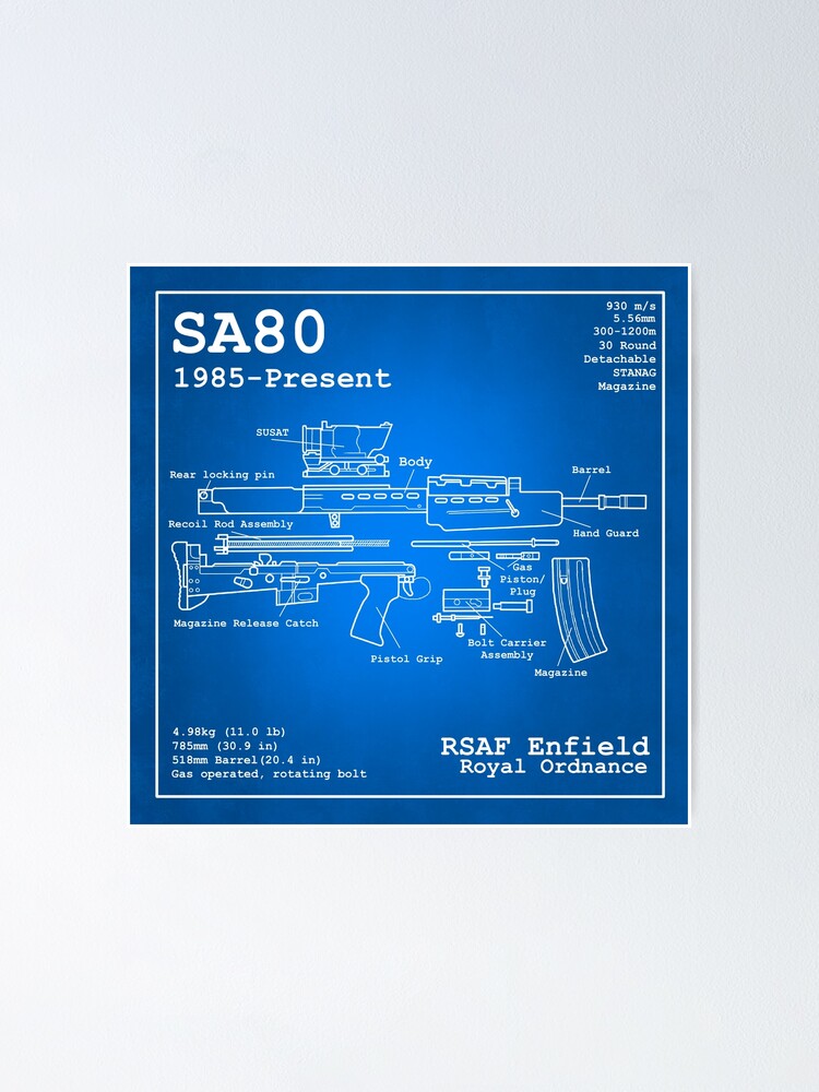 "SA80 Blueprint" Poster for Sale by Auburn-Art | Redbubble