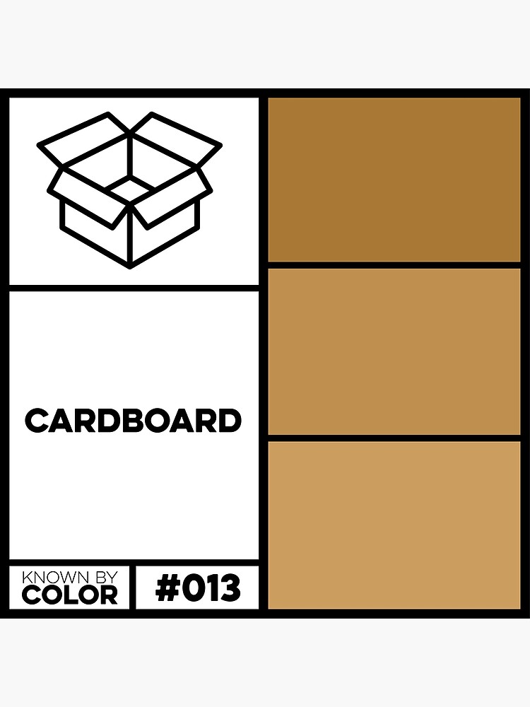 "Cardboard colors" Poster for Sale by knownbycolor | Redbubble