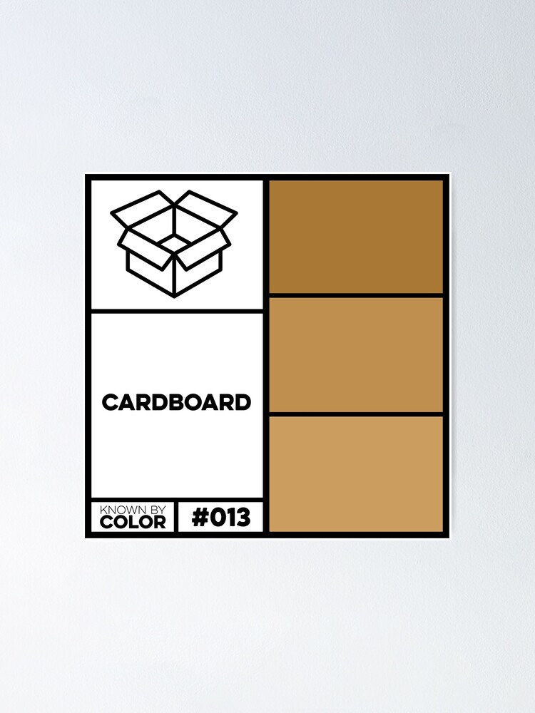 "Cardboard colors" Poster for Sale by knownbycolor | Redbubble