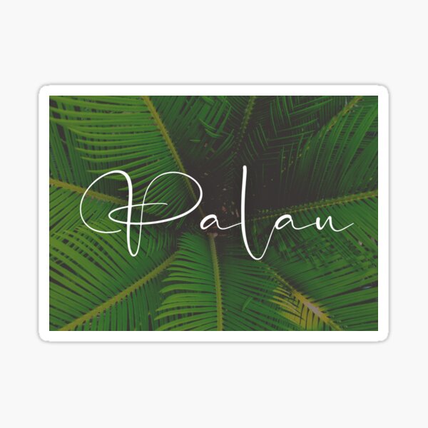 "Palau" Sticker by PolyMicroMela | Redbubble