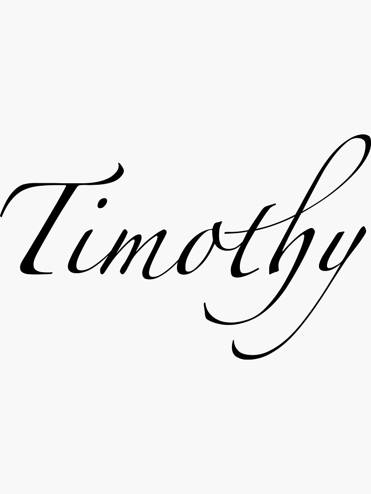 "Timothy" Sticker for Sale by HUSEYINYILDIZ | Redbubble