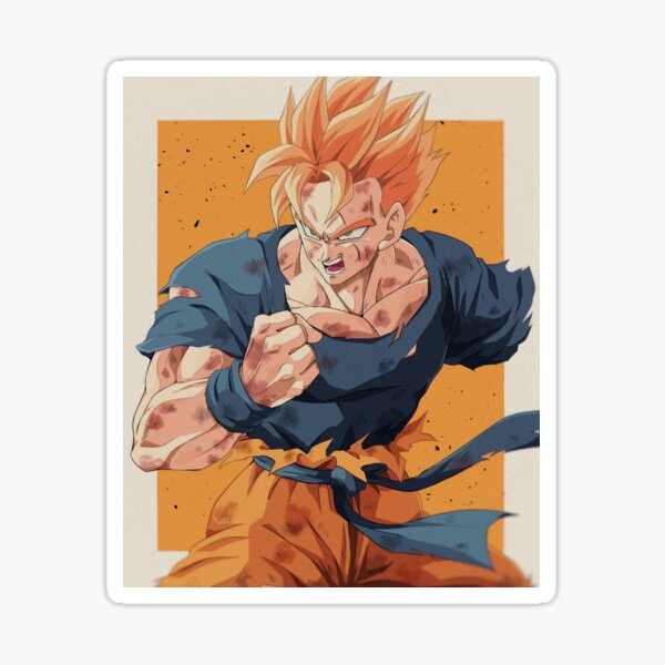 "Ssj2 Gohan OldSchoolArt" Sticker for Sale by BeefMonkey | Redbubble