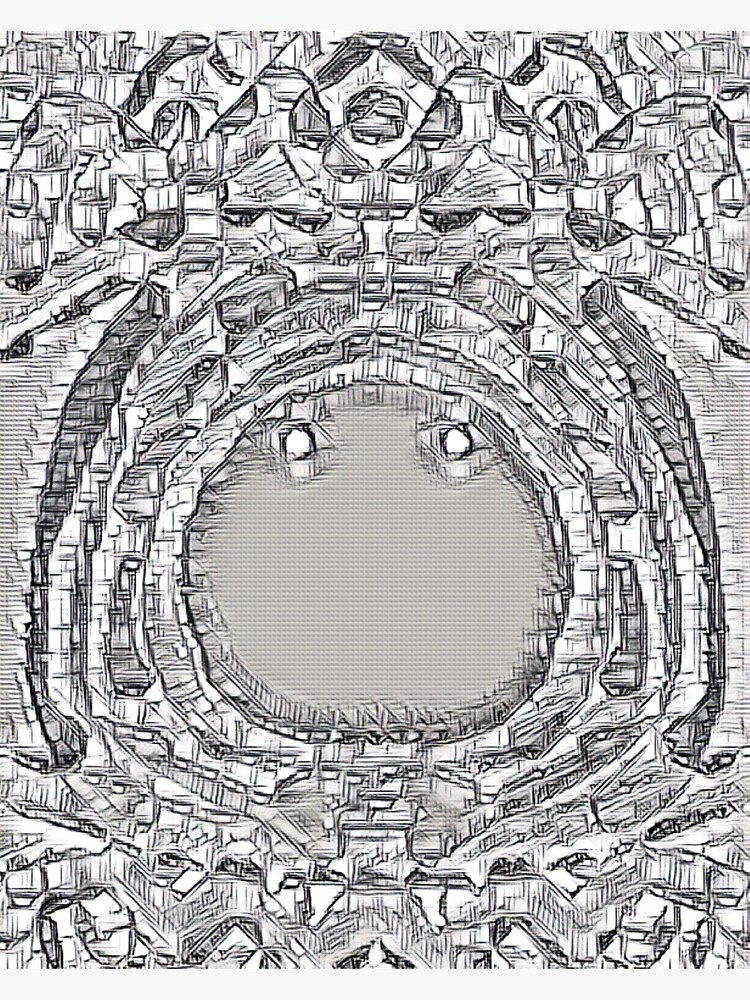 "Grayscale Space Trippy Eye Abstract Design" Sticker for Sale by ...