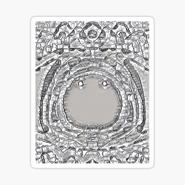 "Grayscale Space Trippy Eye Abstract Design" Sticker for Sale by ...